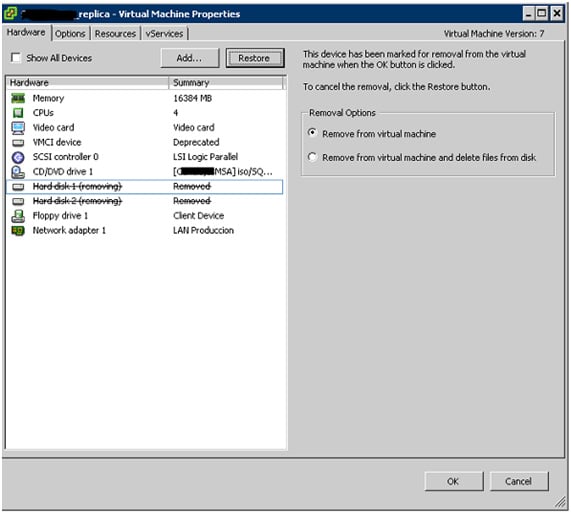 Error de snapshot: detected an invalid snapshot configuration