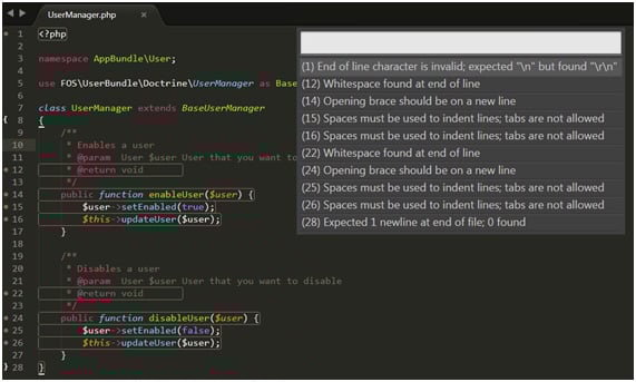 PHP CodeSniffer para Sublime Text